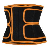 China Women'S Workout Sweat Belt Orange Velcro Button Gym Belt For Stomach for sale