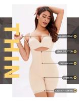 China Zipper Breasted Ladies Body Shaper Shape Control Bodysuit Adjustable Shoulder Strap for sale