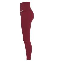 China Red 89cm Latex Yoga Pants High Waisted Compression Leggings S Size for sale