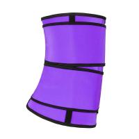 China Double Belt Latex Waist Trainer Double Compression Purple Waist Cincher for sale