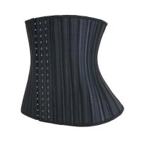 China Hollow 5XL 29 Boned Latex Sport Waist Trainer Black Waist Cincher Corset for sale