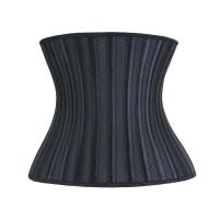 China Hollow 5XL 29 Boned Latex Sport Waist Trainer Black Waist Cincher Corset for sale