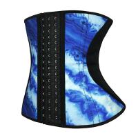 China Mixed Blue Tie Dye Latex Sport Waist Trainer For Women Weight Loss Everyday Wear for sale