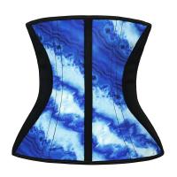 China Mixed Blue Tie Dye Latex Sport Waist Trainer For Women Weight Loss Everyday Wear for sale