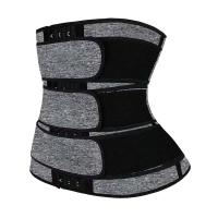 China Extreme Waist Trainer 3 Hook Black Large Triple Strap Waist Trainer OEM for sale