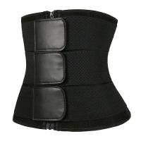 China Black Hollow Body Sculpting Elastic Three Band Waist Trainer For Love Handles for sale
