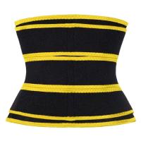 China Neoprene 3 Belts Waist Trainer Black And Yellow Corset For Tummy Flattening for sale