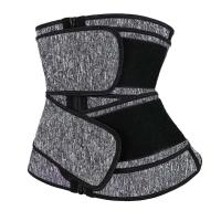 China Neoprene Sauna Belt Double Belted Waist Trainer With Velcro Straps for sale