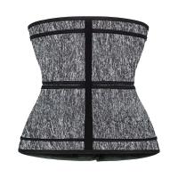 China Neoprene Sauna Belt Double Belted Waist Trainer With Velcro Straps for sale