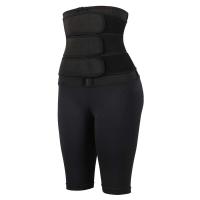 China Three Belts SBR Waist Trainer Leggings Zipper Waist Training Leggings for sale