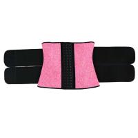 China Snow Pink 2XS Neoprene Waist Trainer Double Velcro Waist Cincher for sale