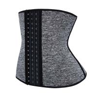 China Grey Bodybuilding Waist Trainer OEM 9 Steel Bone Waist Trainer for sale