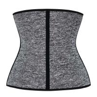 China Grey Bodybuilding Waist Trainer OEM 9 Steel Bone Waist Trainer for sale