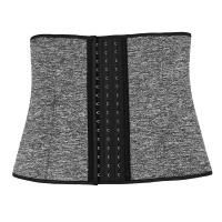 China Grey Bodybuilding Waist Trainer OEM 9 Steel Bone Waist Trainer for sale