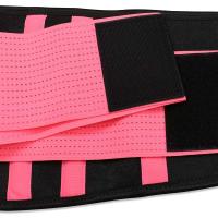 China Fluorescent Pink And Black Waist Trainer 2XL 80% Neoprene 20% Nylon for sale