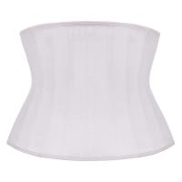 China White Short Torso Waist Trainer 9 Boned Latex Steel Boned Waist Training Corset for sale