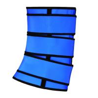 China YKK Zipper 3 Belts Waist Trainer Blue Plus Size Waist Trainer For Lower Belly for sale
