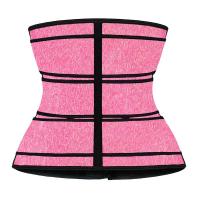 China Pink Black Nylon Neoprene 4XL 5XL 3 Hook Waist Trainer With 3 Belts for sale