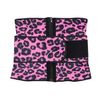 China Leopard Pink Latex Zipper Plus Size Waist Cincher For Weight Loss for sale