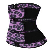 China Core Leopard Print Waist Trainer With Zipper And Belt For Everyday Use for sale