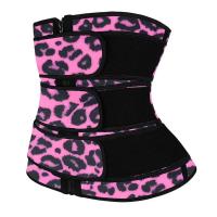 China Core Leopard Print Waist Trainer With Zipper And Belt For Everyday Use for sale