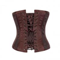 China Plus Size Leather Bustier Top Womens Underbust Corset for sale