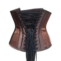 China Plus Size Leather Bustier Top Womens Underbust Corset for sale