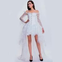 China Nanbin White Wedding Corset 34.25 Inch Plus Size Bridal Bustier for sale