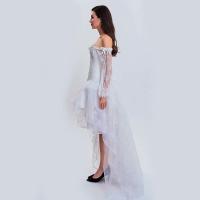 China Nanbin White Wedding Corset 34.25 Inch Plus Size Bridal Bustier for sale