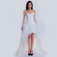 China Nanbin White Wedding Corset 34.25 Inch Plus Size Bridal Bustier for sale
