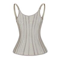China 25 Steel Bones Breathable Nude Hollow Waist Trainer Vest With Adjustable Strap MH1878 for sale