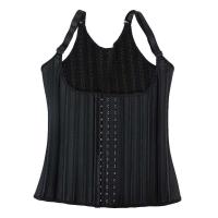 China Black 29 Steel Bones Waist Trainer Vest Hollow Breathable Waist Trainer Vest MHW100326B for sale