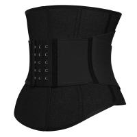 China Black Waist Trimmer Sweat Belt Neoprene With Hooks Everyday Wear MHW100328B for sale