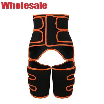 China Neoprene OK Fabric High Waist Thigh Trimmer With Orange Elastic Band for sale