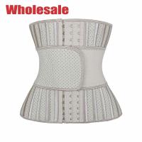China Nude Single Belt Latex Sport Waist Trainer 25 Steel Boned Corset for sale