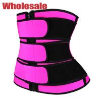China Pink 3 Rows Hook 6XL 3 Belts Waist Trainer Posture Corrector Eye Closure for sale