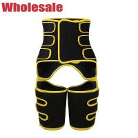 China Yellow Velcro Waist Thigh Trimmer 3 Belt Thigh And Butt Trimmer for sale