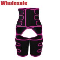 China Pink 3 Straps Tummy And Thigh Trimmer Velcro Neoprene Thigh Shaper for sale