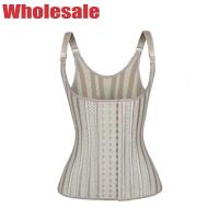 China 25 Steel Bones Breathable Nude Hollow Waist Trainer Vest With Adjustable Strap MH1878 for sale