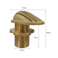 China Marine Bronze Seawater Filter Piston Rust-Proof Anti-Corrosion Underwater Door Floor Drain Outlet Marine Hardware Accessories for sale