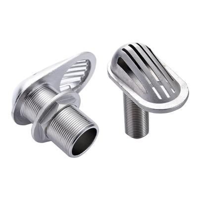 China Boat Yacht Marine Parts Accessories Hardware Inlet Filter Floor Drain Water Outlet 316 Stainless Steel for sale