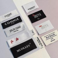 China Custom Fashion End Fold Clothing Labels Brand Care Label Woven Size Label Woven Labels for Clothing Shirt Tags Garment Tag for sale