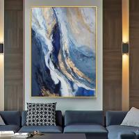 China Handpainted Abstract Canvas Landscape Oil Painting Modern Style Wall Hanging Decor Art for sale