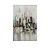 China Modern Style Pure Hand Painted Colorful Knife Oil Painting on Canvas for Living Room Decor Abstract Texture Wall Painting for sale