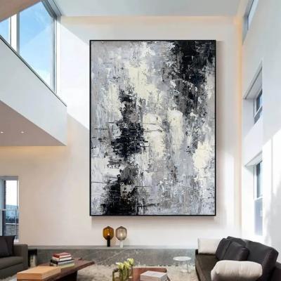China Handpainted Large Acrylic Wall Art Oil Painting on Abstract Art Artwork with Canvas Support Base and 6 Color Print Method for sale