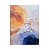 China Customized Abstract Colorful Hand Painted Oil Painting 3D Wall Art For Home Decoration for sale
