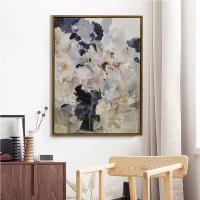 China Medium Abstract Floral Oil Painting Handmade Modern On Textured Canvas With 6 Color Print for sale