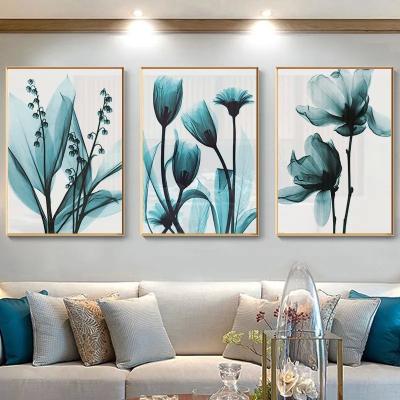 China Abstract Floral Oil Painting Print on Canvas for Living Room Wall Decoration Medium Oil for sale