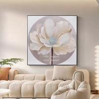 China Hand Painted Modern Textured Flower Relief Wall Art Canvas Oil Painting for Custom Home Decoration for sale
