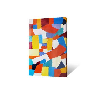 China Modern Abstract Hand Painted Canvas Decoration Painting Colorful Textured Oil Painting Customized Size for sale